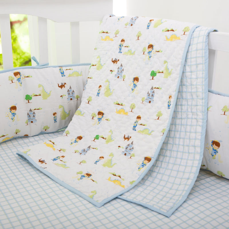 Buy Reversible Organic Baby Quilt - Plaid & Prince Design | Little West ...