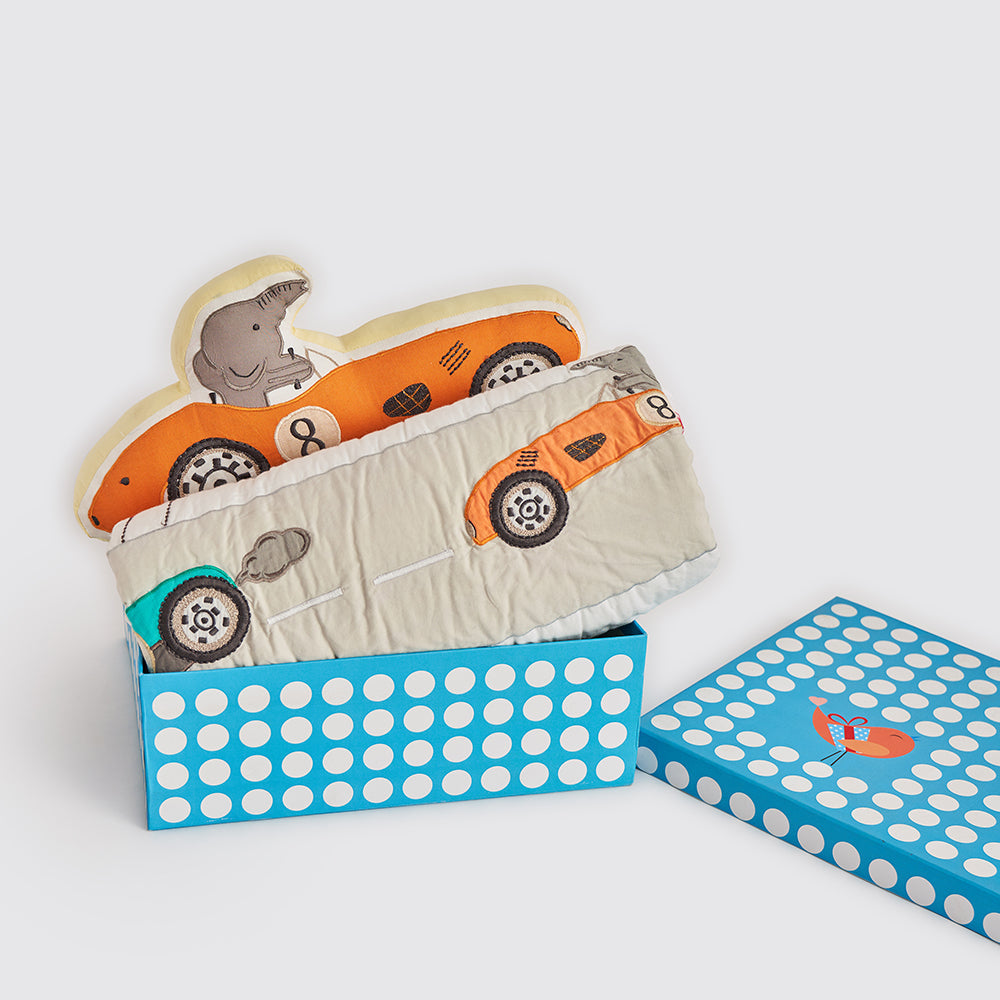 Snuggle Time Crib Gift Set (Racing Cars) | Little West Street