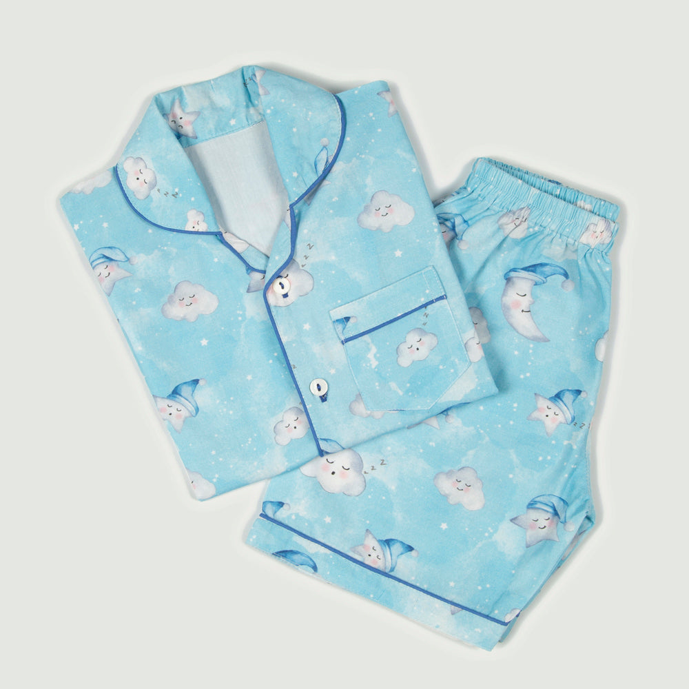 Celestial Blue Organic Pajama Set | Kids Pajams | Little West Street